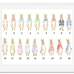 Peter Rabbit Family Personalised Watercolour Premium Print Picture ...