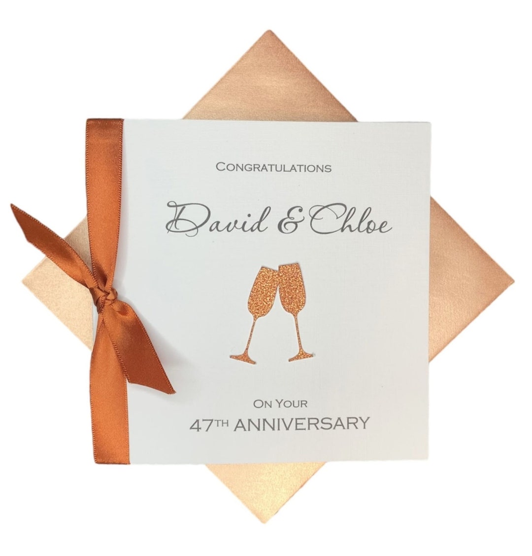 47th Wedding Anniversary Card - Garden 47 Year Forty Seventh Greeting ...
