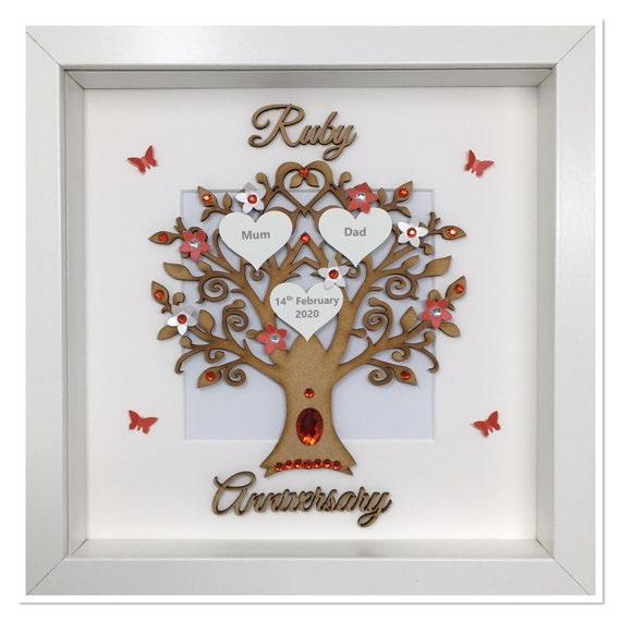 40th 40 Years Ruby Wedding Anniversary Couple Gift Husband | Etsy