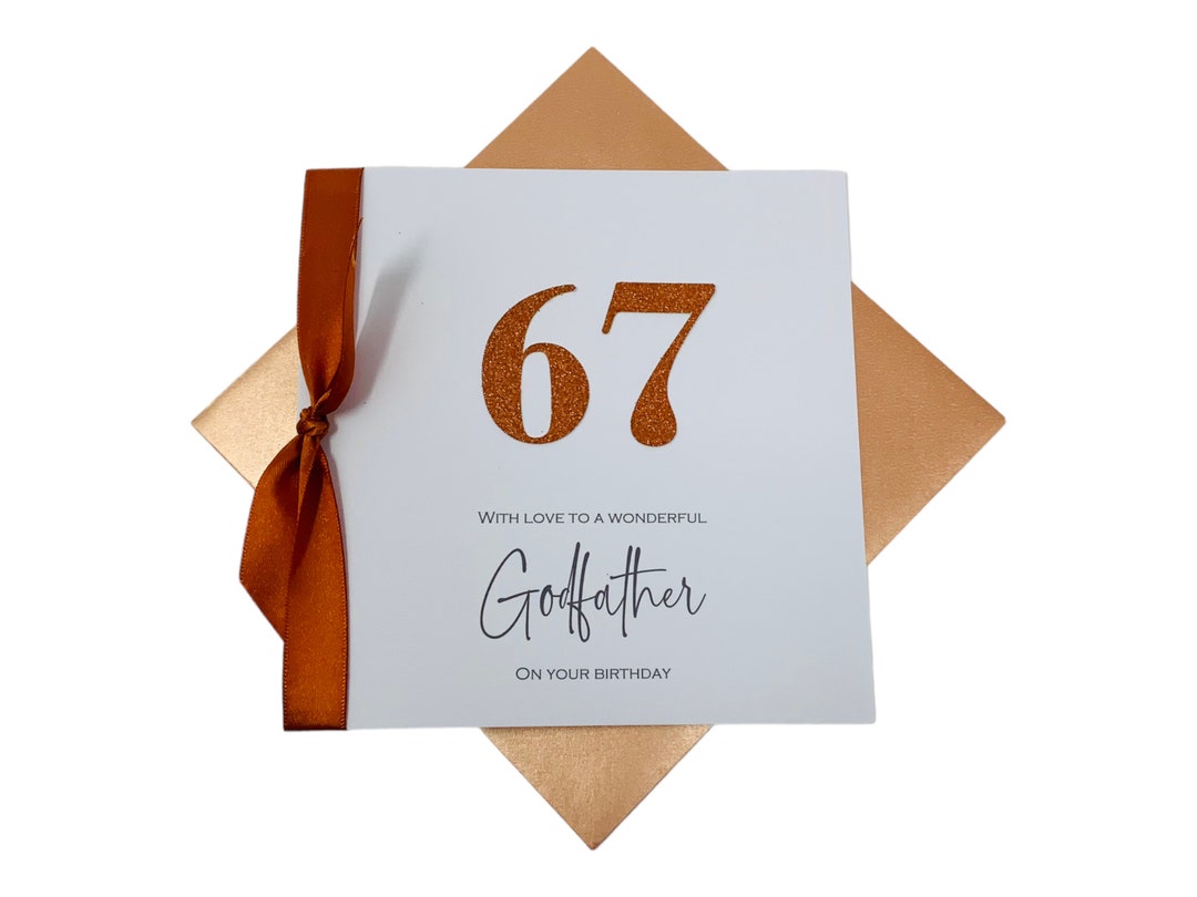 Godfather Birthday Card - Personalised Luxury Greeting Card, Gift - 17 ...