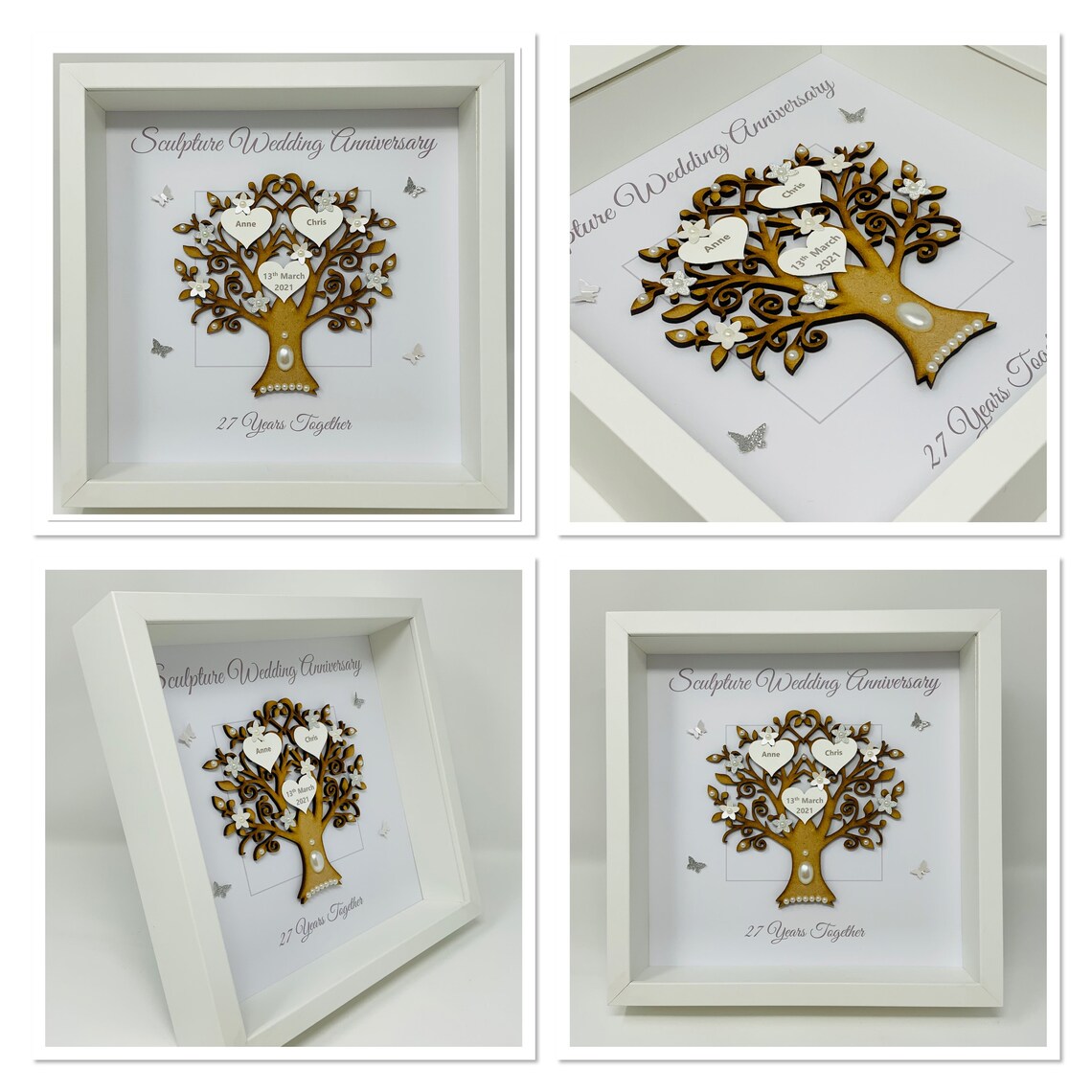 27th 27 Years Sculpture Wedding Anniversary Married Couple Etsy