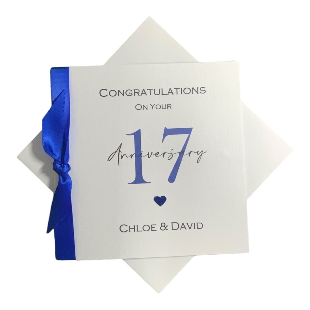 17th Wedding Anniversary Card Furniture 17 Year Seventeenth Greeting ...