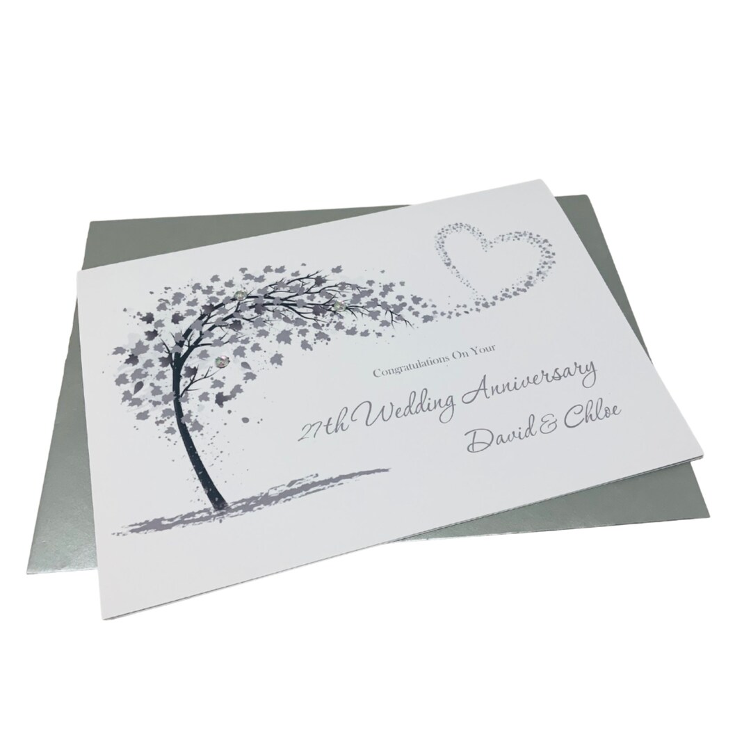 27th Wedding Anniversary Card - Sculpture 27 Year Twenty Seventh ...