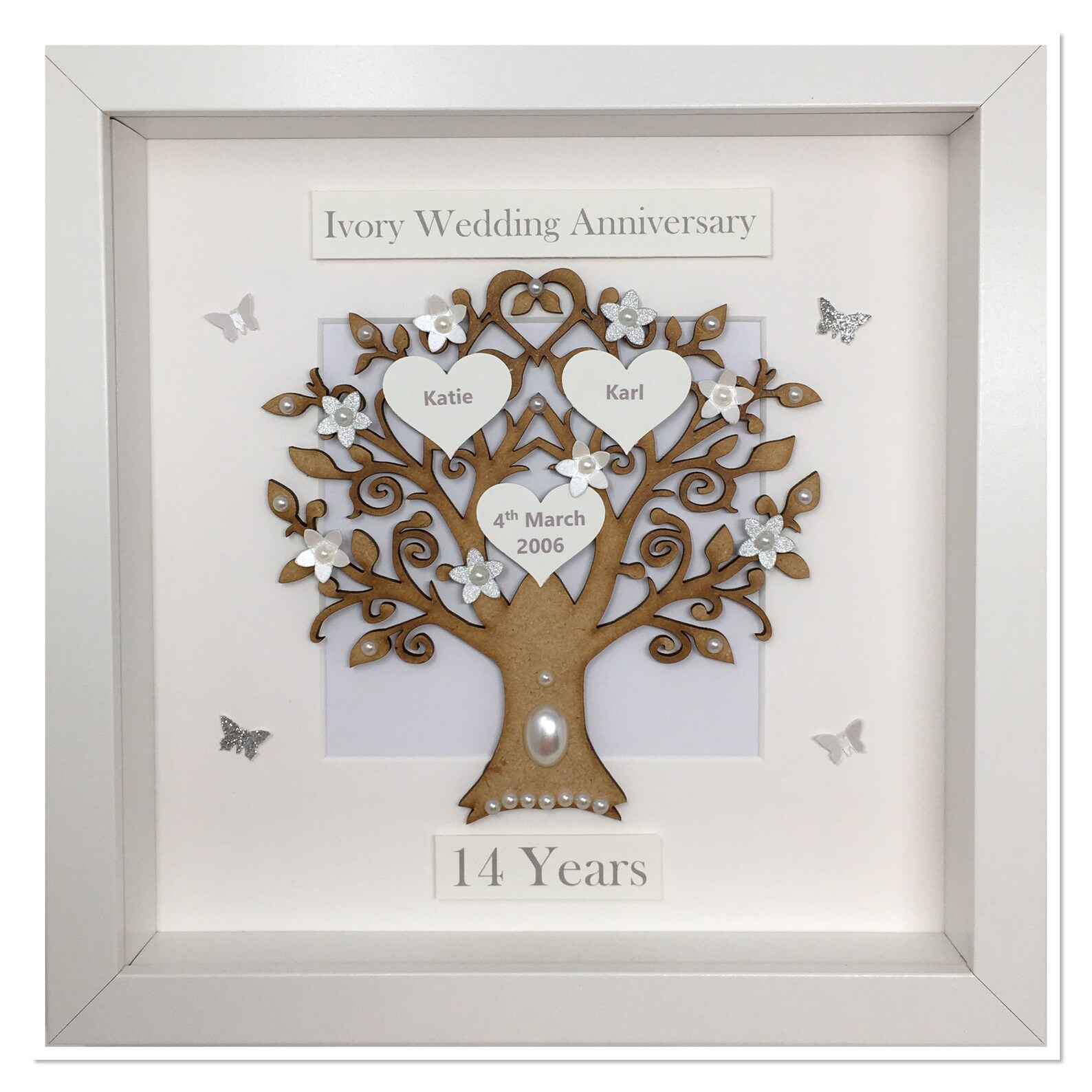 14th 14 Years Ivory Wedding Anniversary Gift Married Husband | Etsy