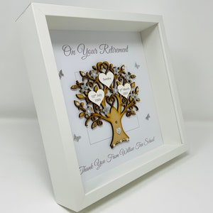 Retirement Gift for Women, Men - Personalised Tree Picture Frame ...