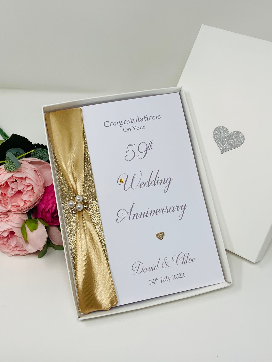 59th Wedding Anniversary Card Charity 59 Year Fifty Ninth Anniversary ...