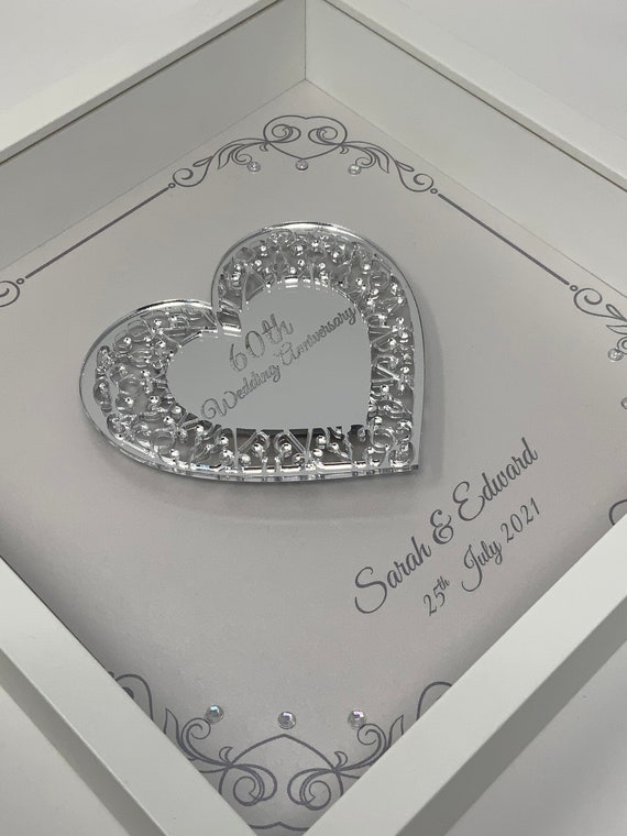 60th 60 Years Diamond Wedding Anniversary Handmade Couple Gift - Etsy UK