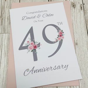 49th Wedding Anniversary Card - Copper 49 Year Forty Ninth Greeting ...