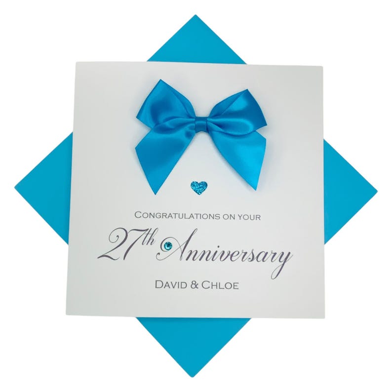 27th Wedding Anniversary Card - Sculpture 27 Year Twenty Seventh ...