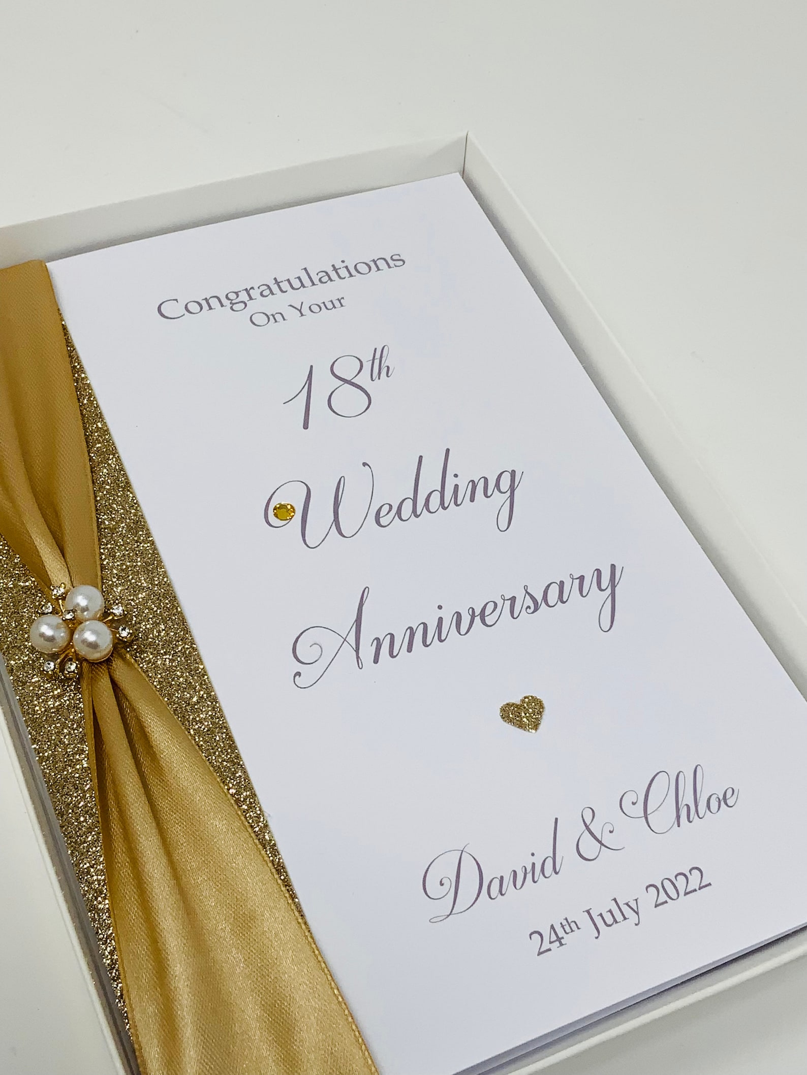 18th Wedding Anniversary Card - Porcelain 18 Year Eighteenth ...