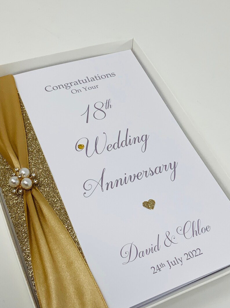 18th Wedding Anniversary Card Porcelain 18 Year Eighteenth | Etsy UK