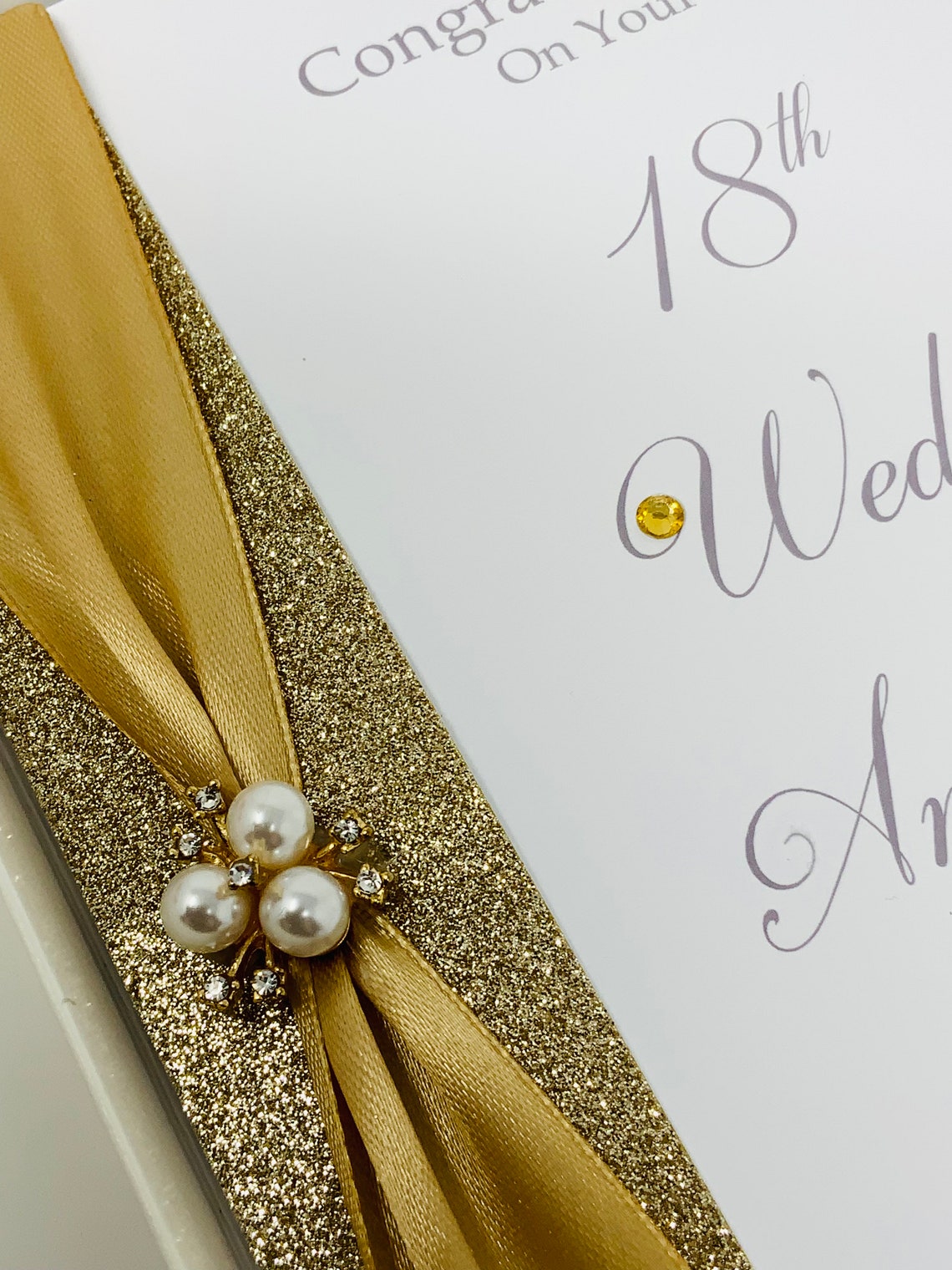 18th Wedding Anniversary Card - Porcelain 18 Year Eighteenth ...