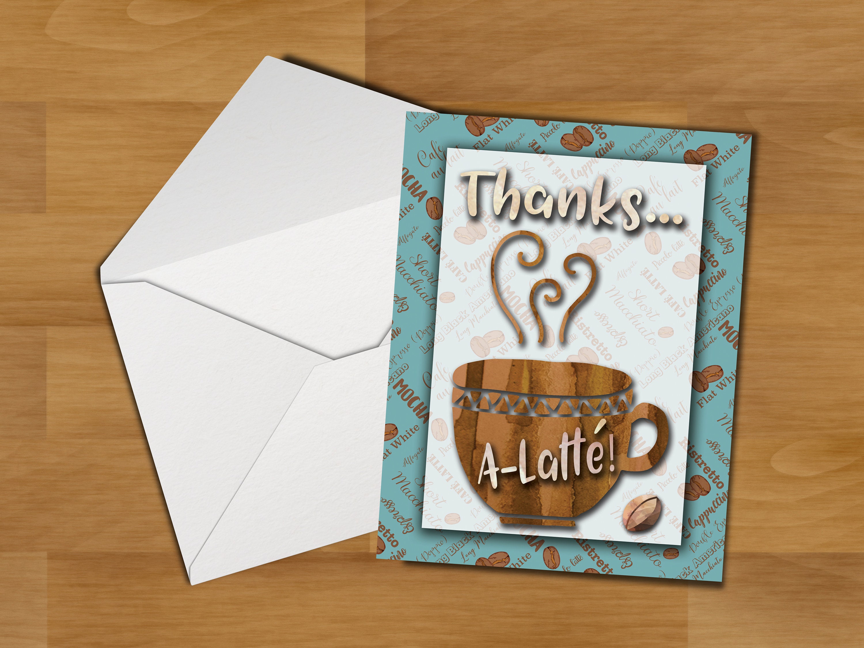 Coffee Themed Thank You Card Collection - Etsy