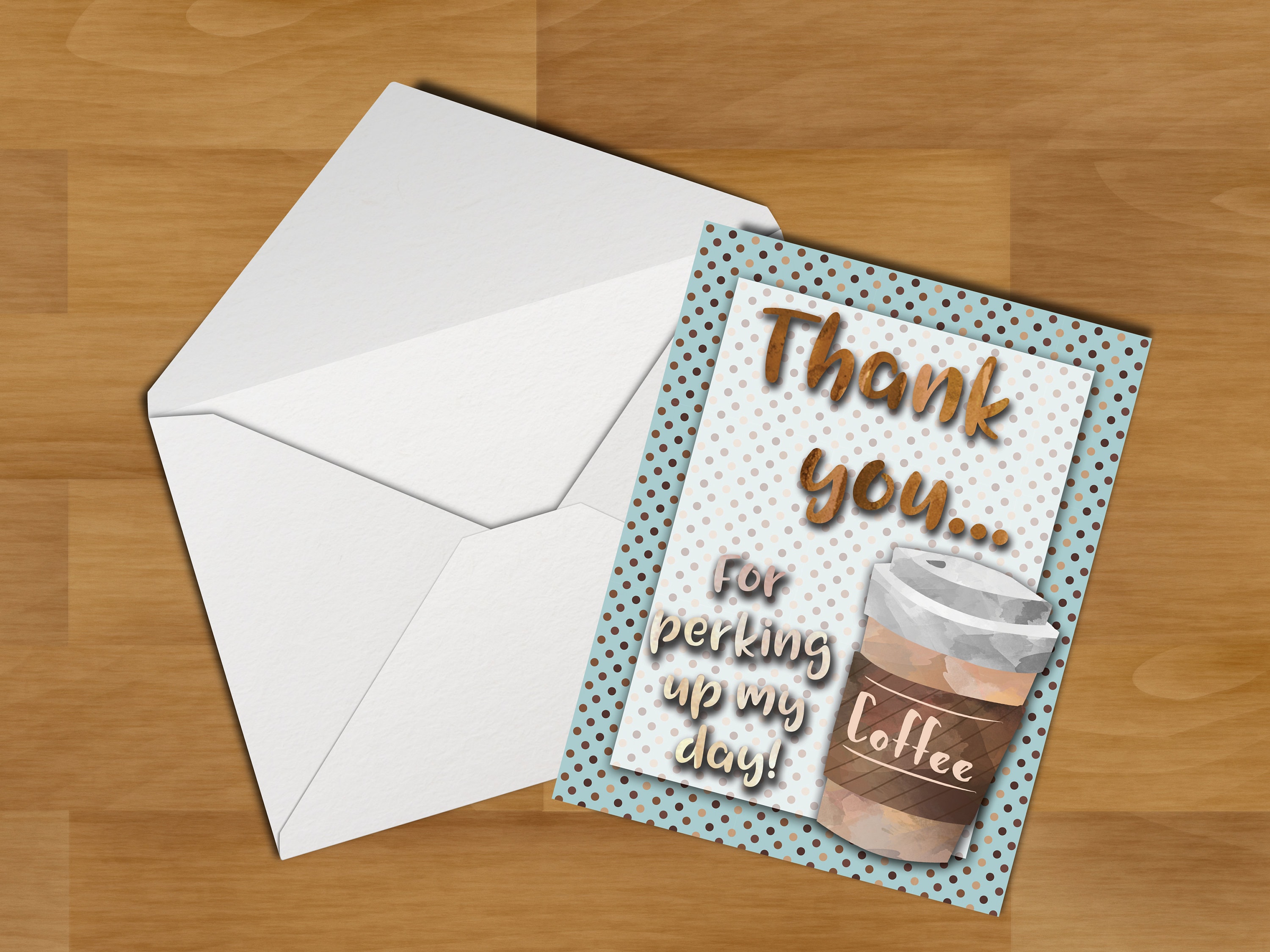 Coffee Themed Thank You Card Collection - Etsy
