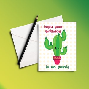 Cactus Themed Birthday Card Collection - Etsy