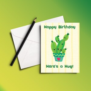 Cactus Themed Birthday Card Collection - Etsy
