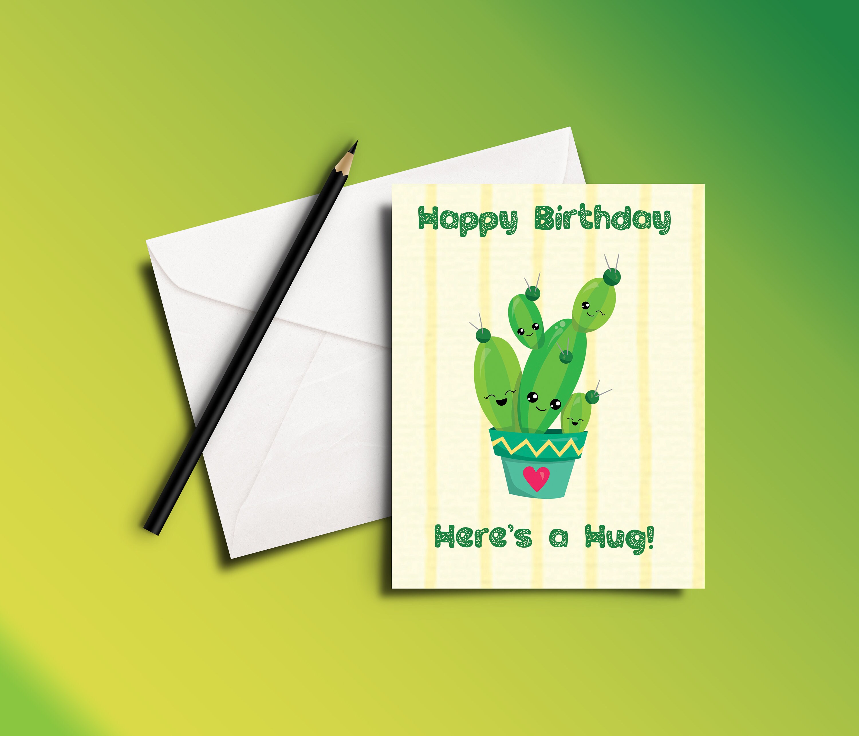 Cactus Themed Birthday Card Collection - Etsy