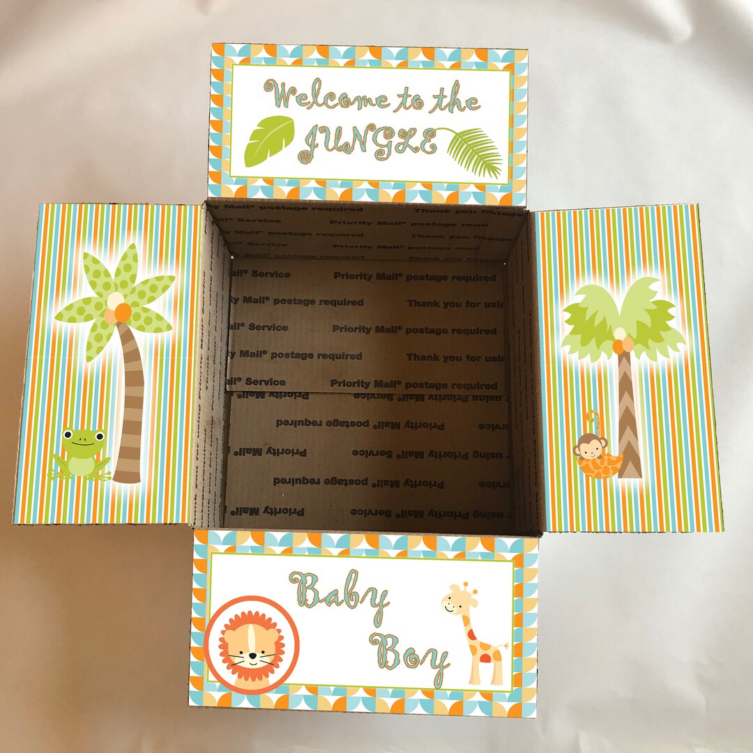 Welcome to the Jungle Baby Boy Box Flaps - PRINTABLE - Etsy