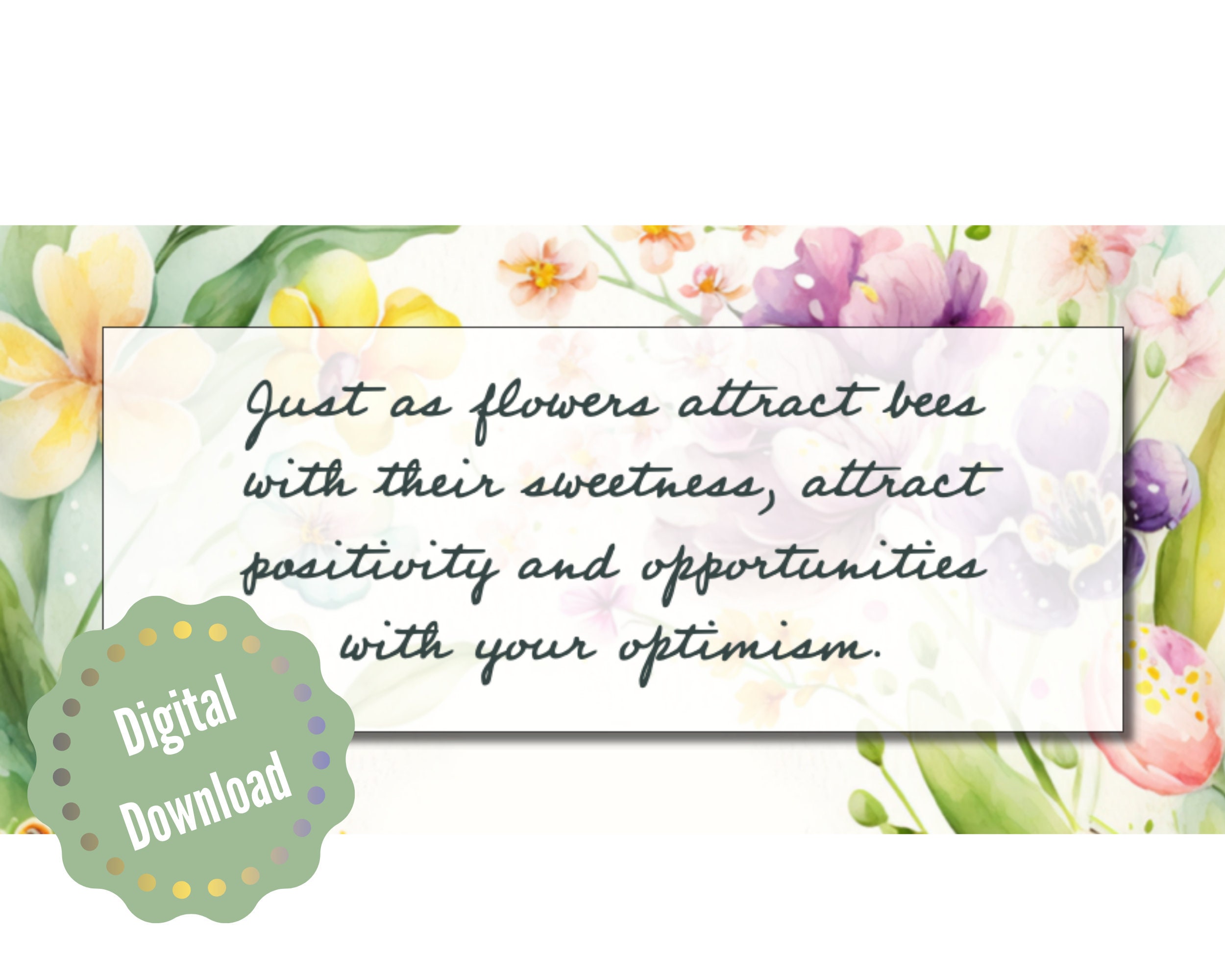 Spring Affirmations Care Package Box Flaps Light Florals- PRINTABLE - Etsy