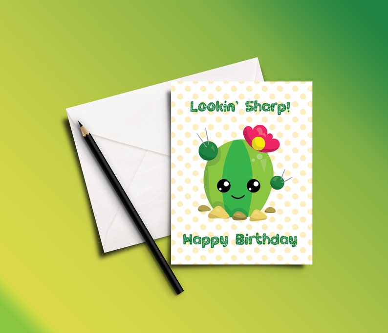 Cactus Themed Birthday Card Collection - Etsy