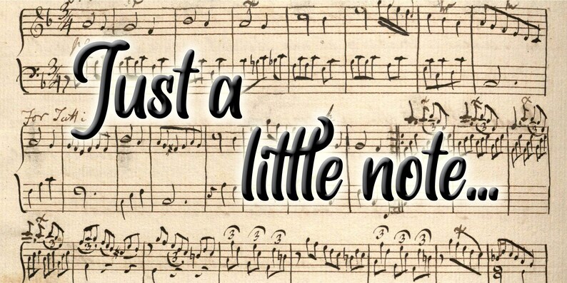 Just A Note Music Themed Care Package Box Flaps - PRINTABLE - Etsy