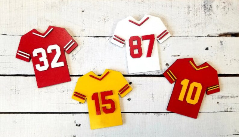 Football Jersey Craft Kit Wood Football Craft Kit Kids Craft Kit Sports ...