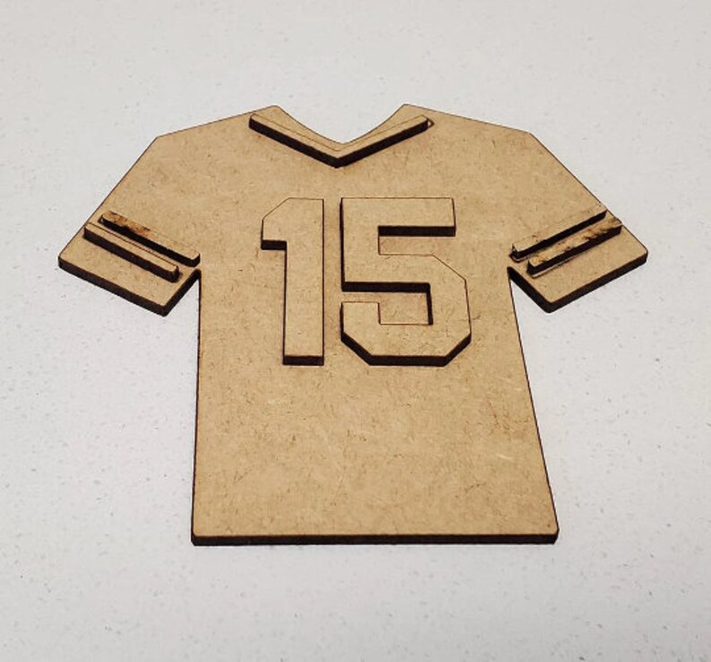 Football Jersey Craft Kit Wood Football Craft Kit Kids | Etsy
