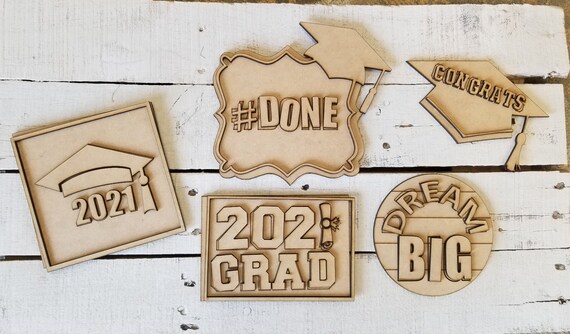 Craft Supplies & Tools Graduation Tiered Tray DIY Wood Blanks ...