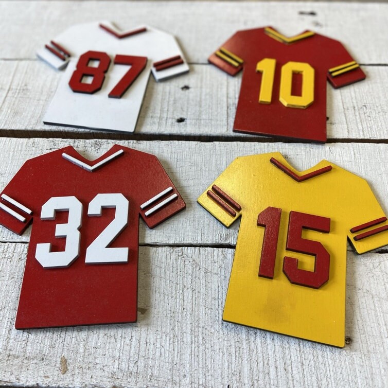 Football Jersey Craft Kit Wood Football Craft Kit Kids Craft Kit Sports ...