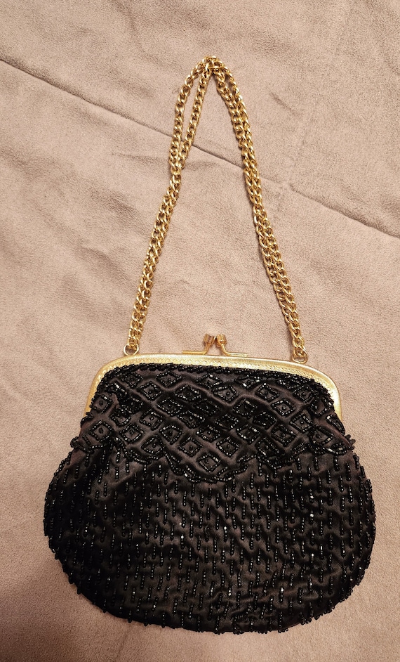 Vintage walborg black beaded - Gem