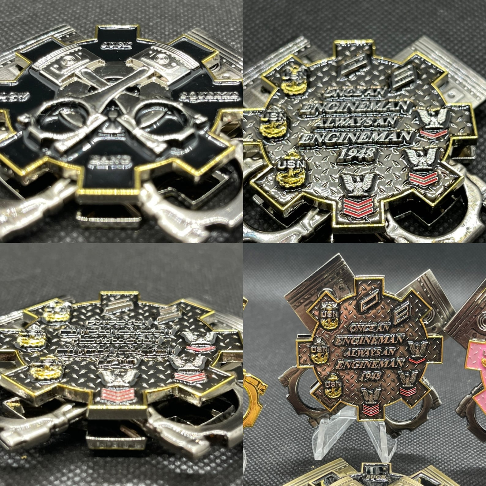 Us Navy Engineman Challenge Coin Pistons Spins - Etsy