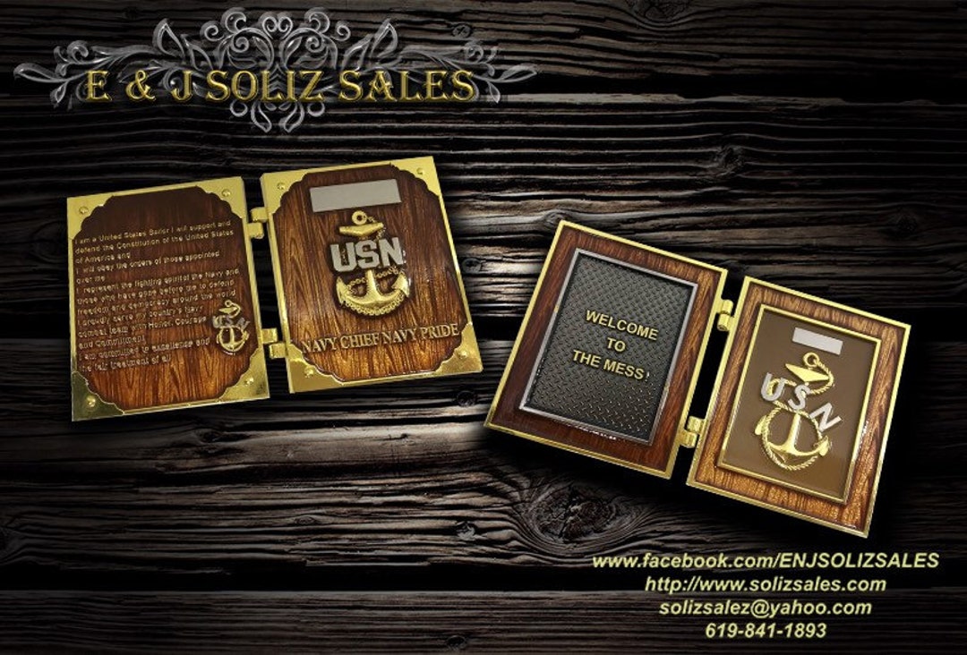 US Navy Chief Mini Vessel Challenge Coin • CPO Charge Book Style ...