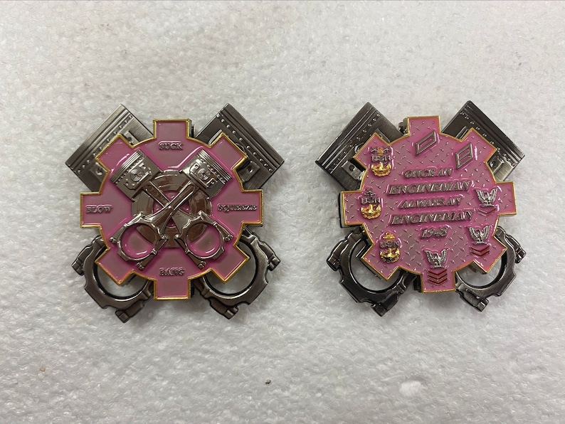 Us Navy Engineman Challenge Coin Pistons Spins - Etsy