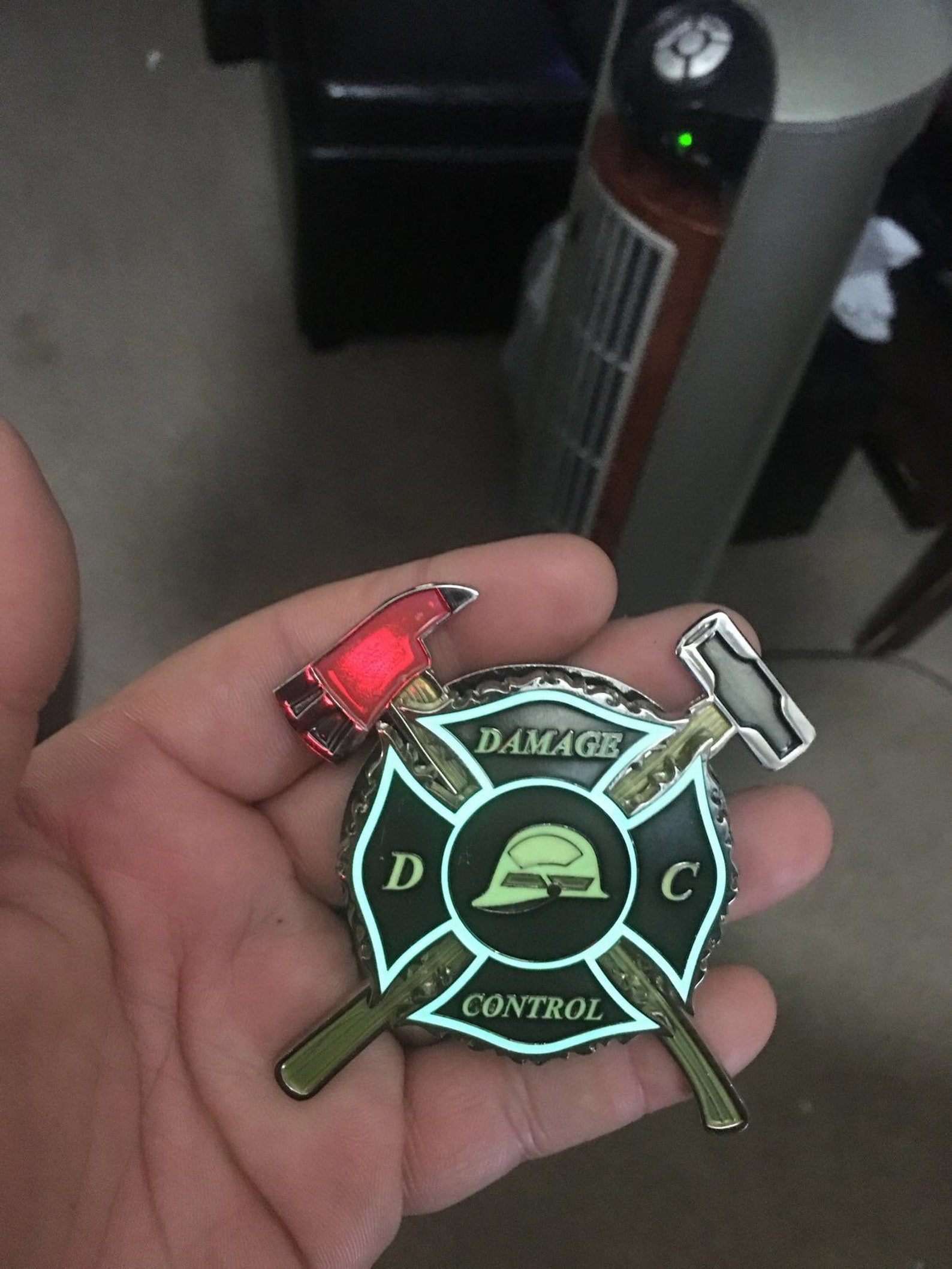 Damage Control Challenge Coin Dc Glow in the Dark Spinner - Etsy