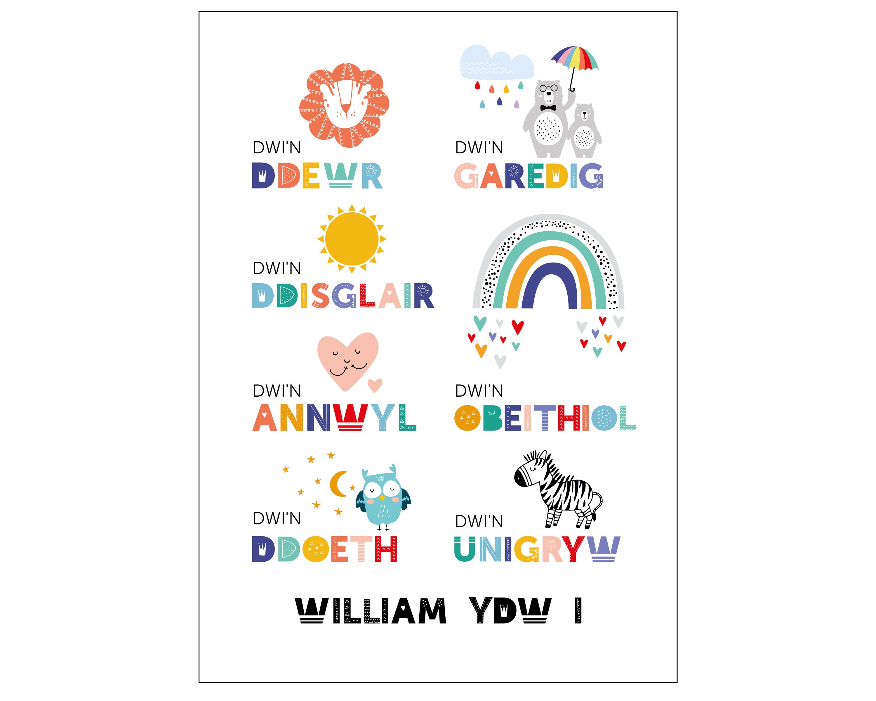 Welsh Positive Affirmation Print Personalised Print Welsh - Etsy UK