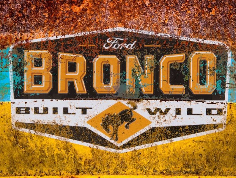 Rustic Ford Bronco Signs. - Etsy