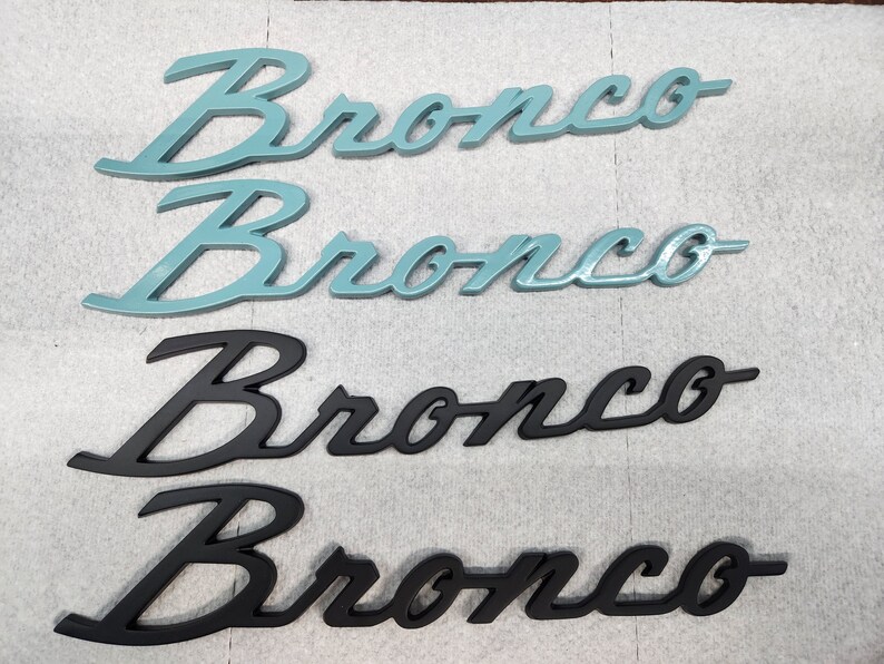 Custom Powder Coated Ford Bronco Script Fender Emblems - Etsy