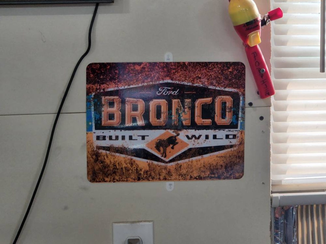 Custom Printed Ford Bronco Rustic Aluminum Sign - Etsy
