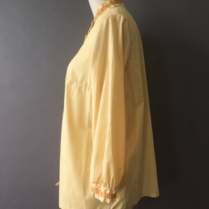 60s Folk Sunshine Shirt 1960s Vintage Yellow Golden Button Down Shirt ...