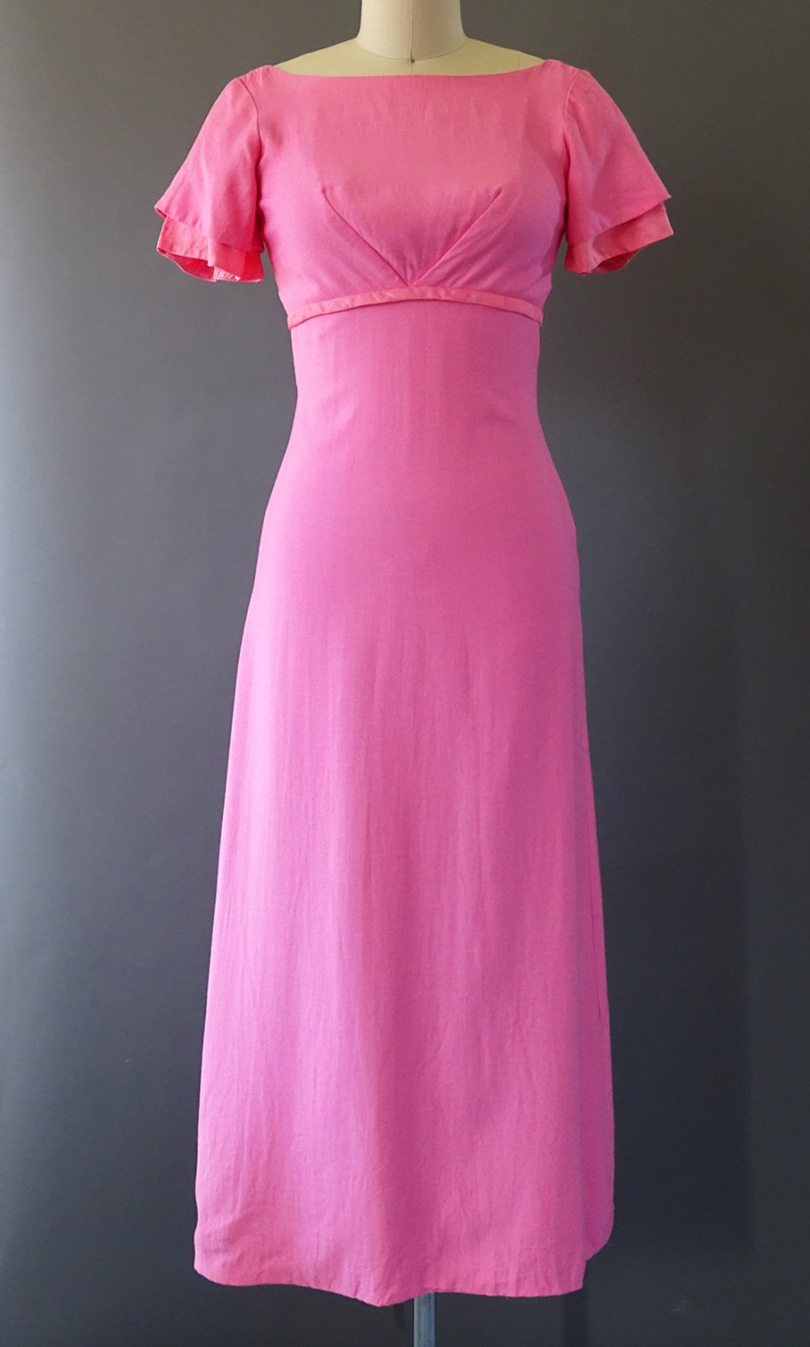 60s in the Pink Dress 1960s Vintage Dress 1960s Pink Long Formal ...