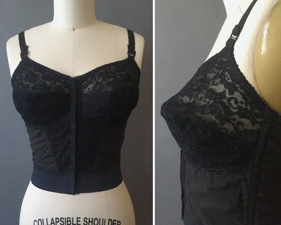 60s A Glimpse Bra Corset 1960s Vintage Milady Black Bra - Etsy