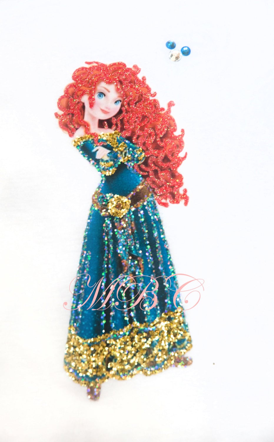 Disney Princess Merida. Fabric Painted & Glitterd T-shirt or - Etsy