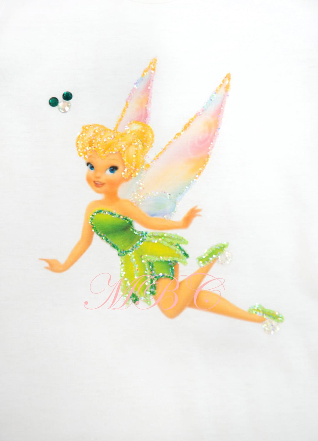 Disney's Tinkerbell Fabric Painted & Glittered Tank Top, T-shirt or ...