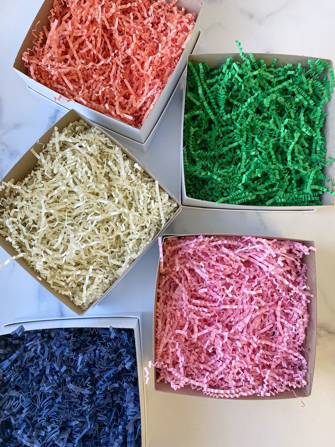 1/2 LB Crinkle Paper Shredded Crinkle Cut Gift Basket Fill Made in the ...