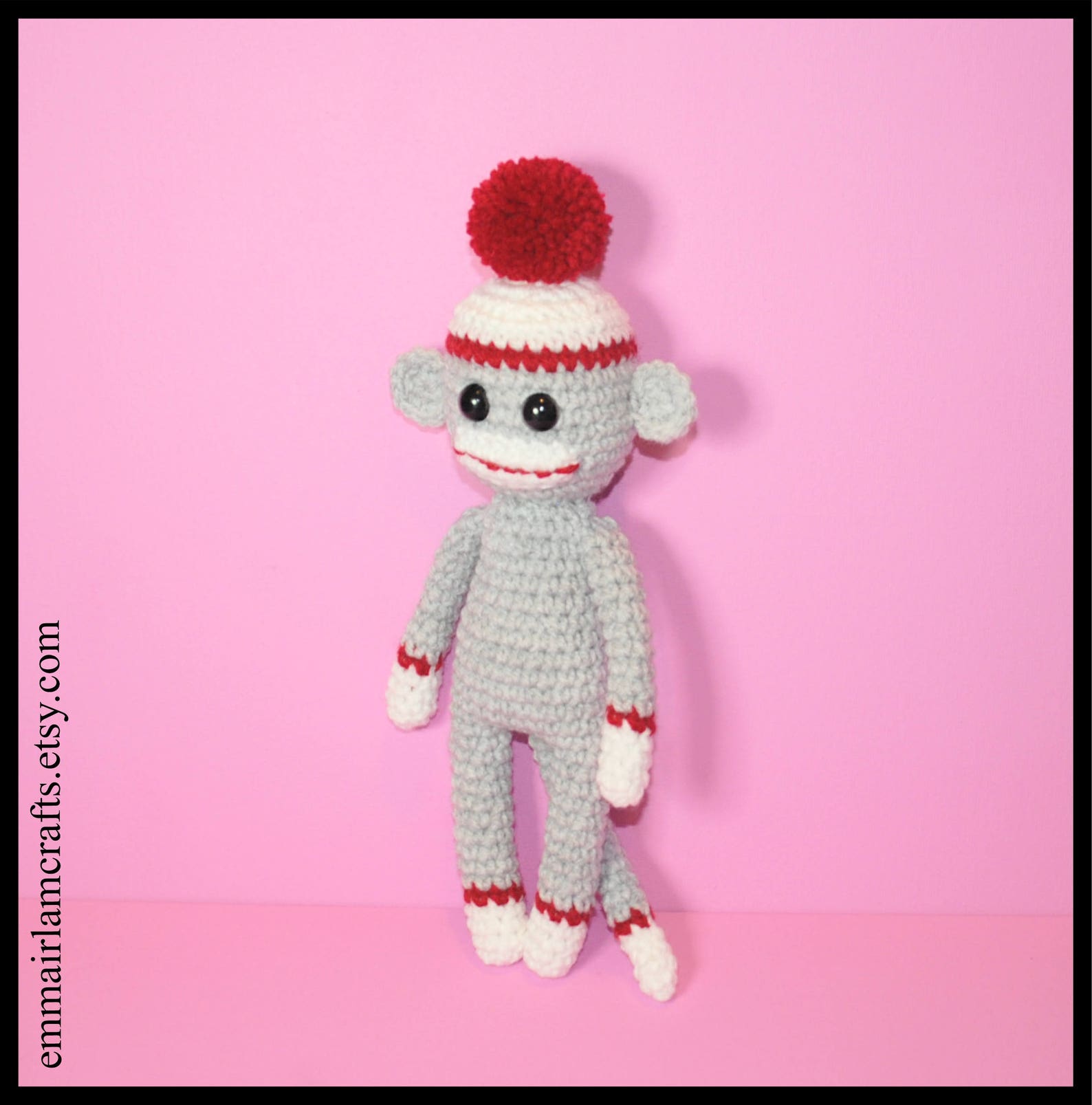 Mini Sock Monkey Crochet Pattern Sock Monkey Amigurumi - Etsy