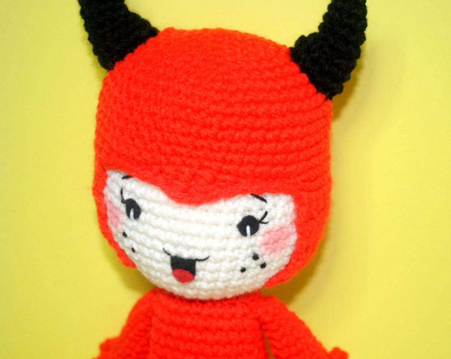 PDF Pattern Devil Girl Crochet Doll Pattern Halloween - Etsy