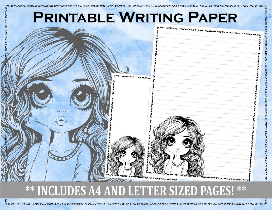Writing Paper Printable Letter Writing Paper Notepaper Unlined and ...