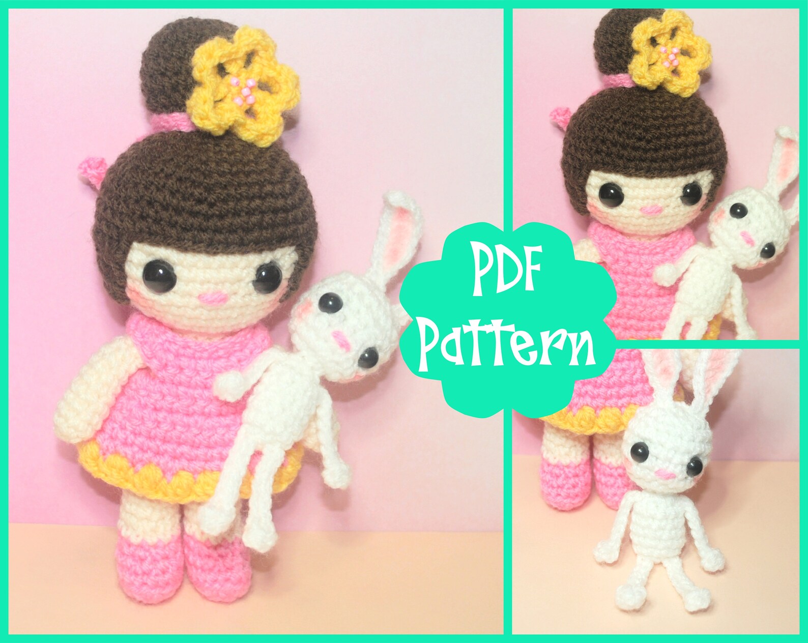 PDF Mini Doll Crochet Pattern Doll Amigurumi Amigurumi - Etsy
