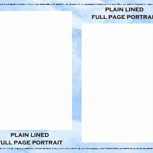 Printable Writing Paper Letter Writing Journal Paper Unlined and Lined ...