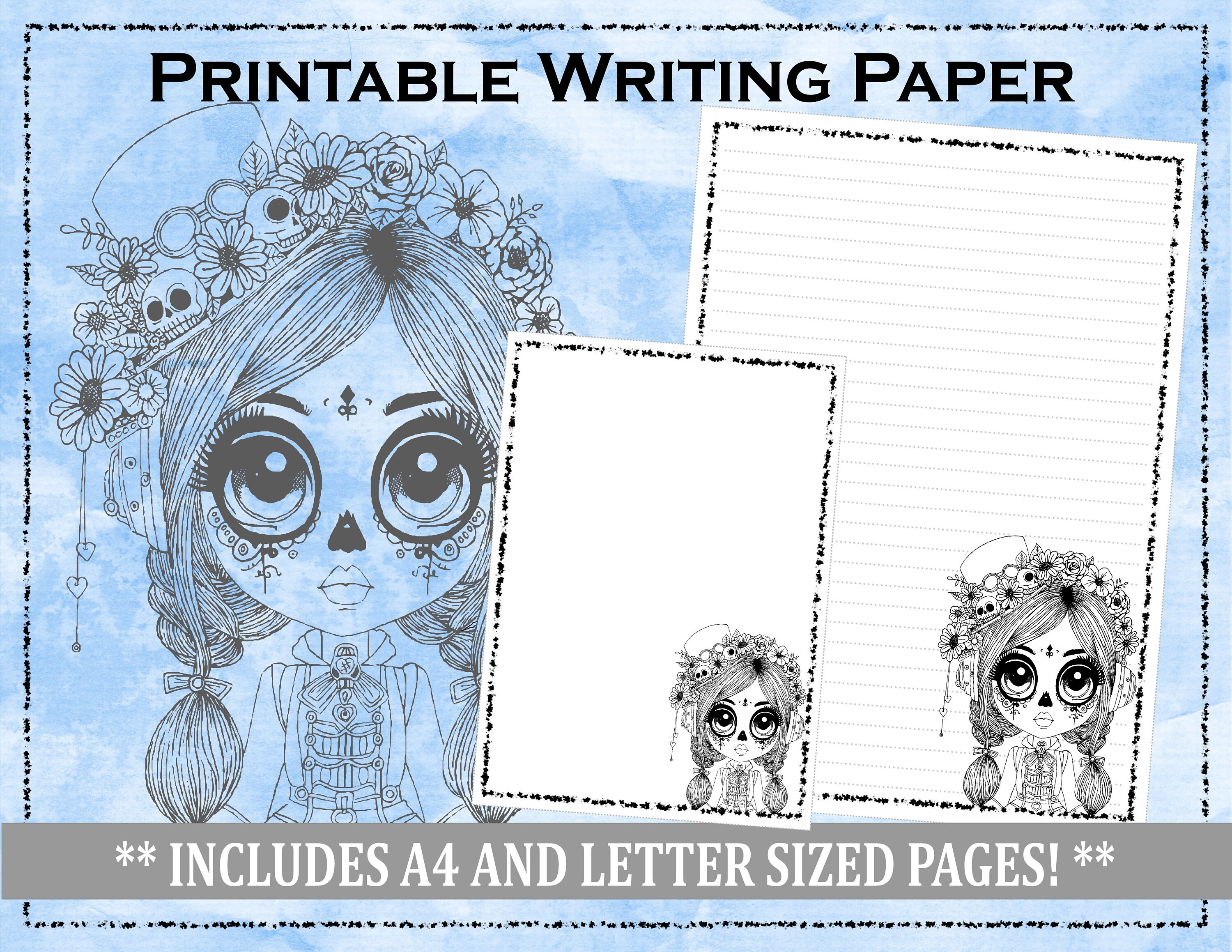 Printable Writing Paper Letter Writing Paper Journal Paper Unlined and ...